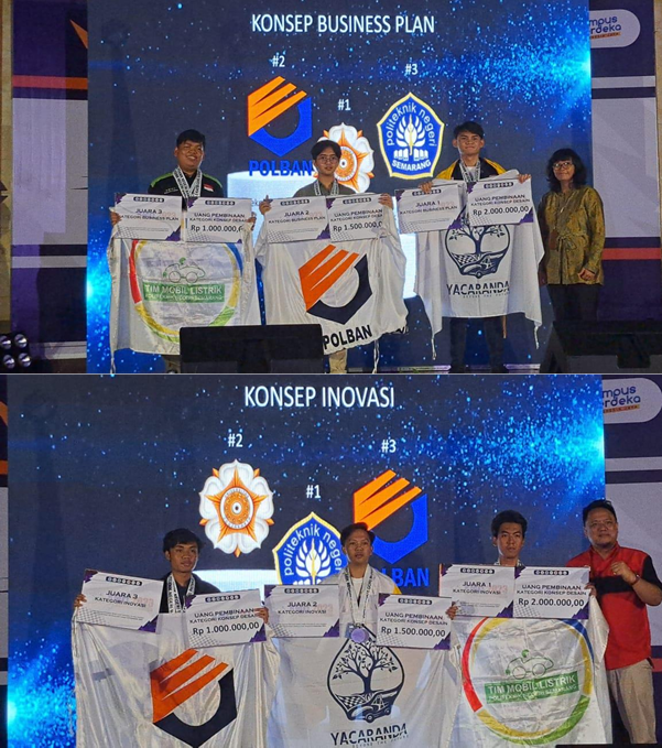 TIM YACARANDA UGM, MERAIH JUARA UMUM PADA KOMPETISI MOBIL LISTRIK ...